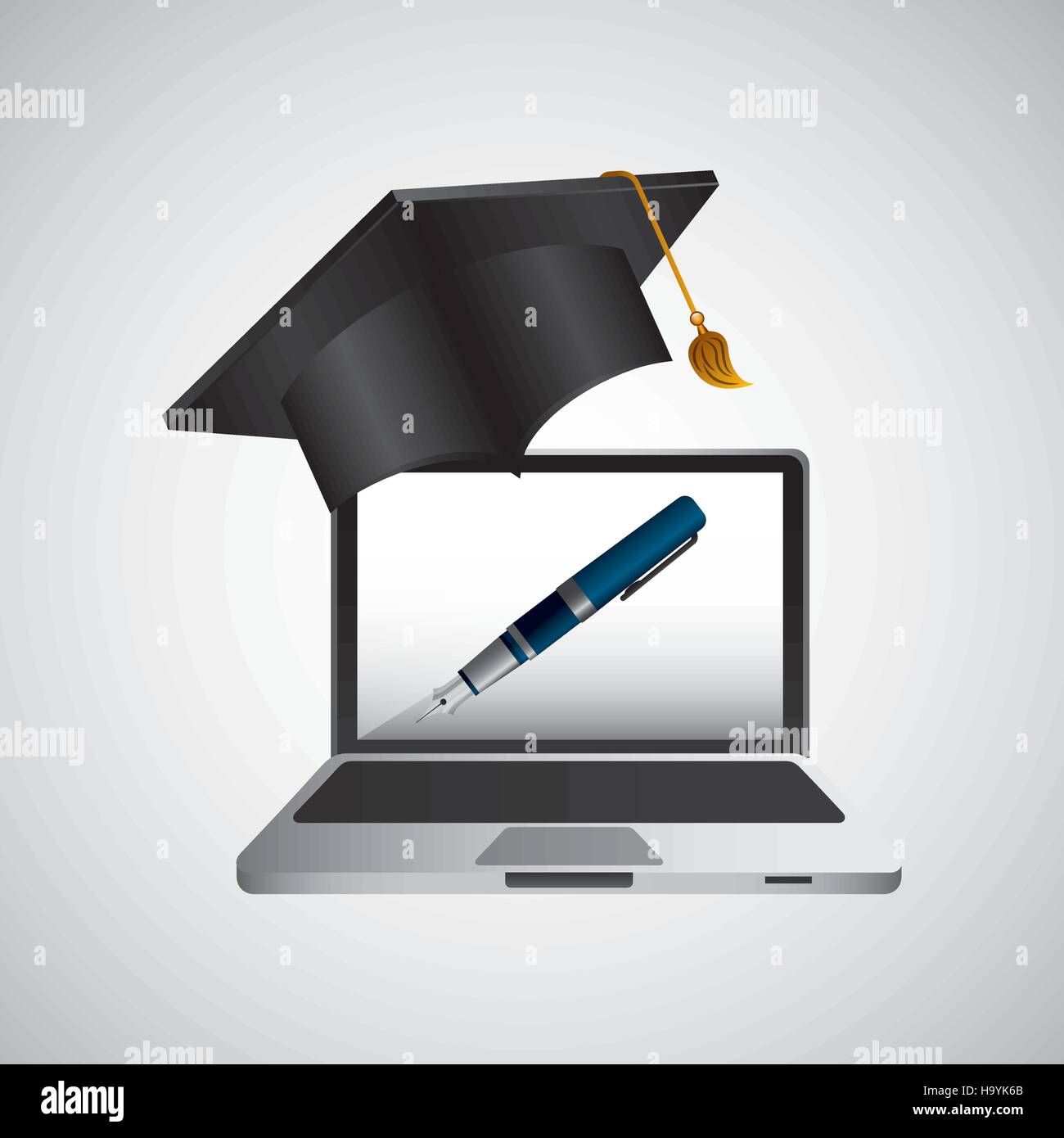 online education concept writing pen design vector illustration eps 10 ...
