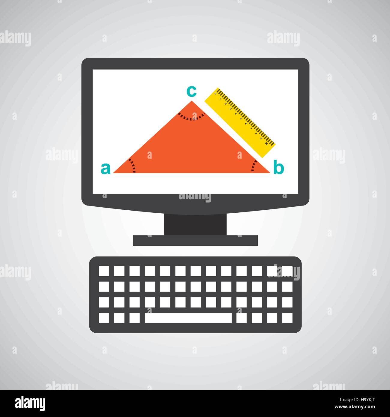 online education technology geometry triangle vector illustration eps ...
