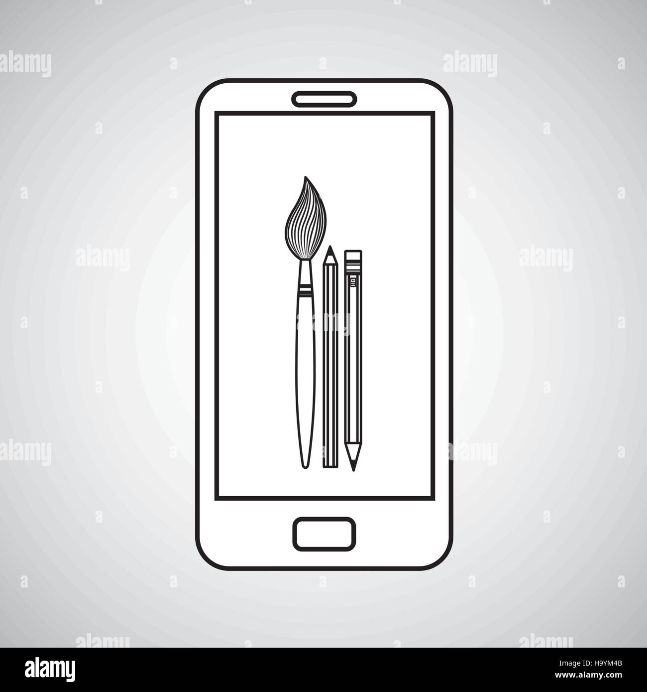 tools student mobile device education vector illustration eps 10 Stock ...