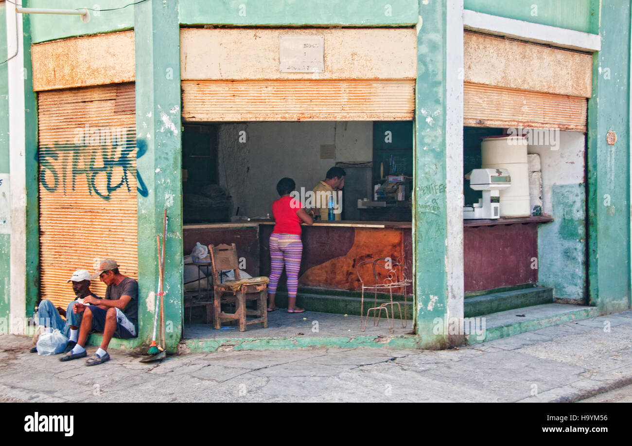 HAVANA, CUBA- JULY 11, 2016: View of a typical cuban "bodega", a ...