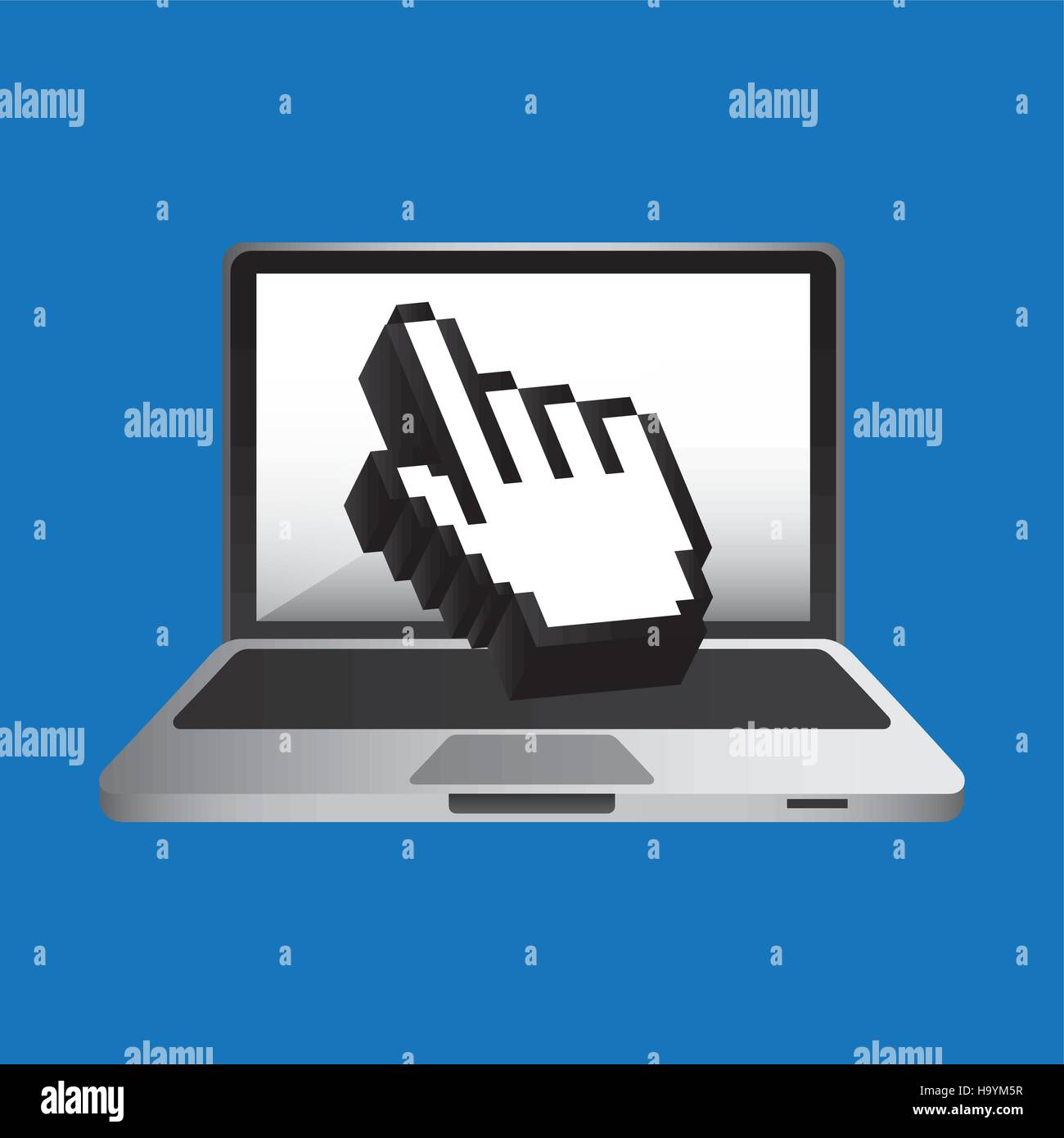 online education concept hand cursor icon vector illustration eps 10 ...