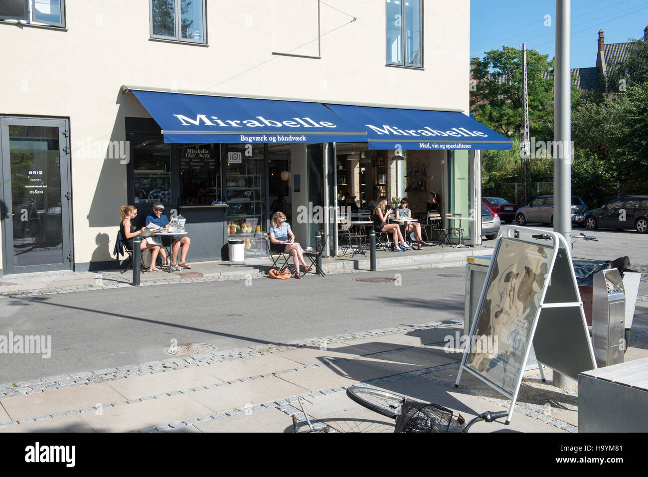 Mirabelle restaurant in Copenhagen on a sunny day with people sitting ...