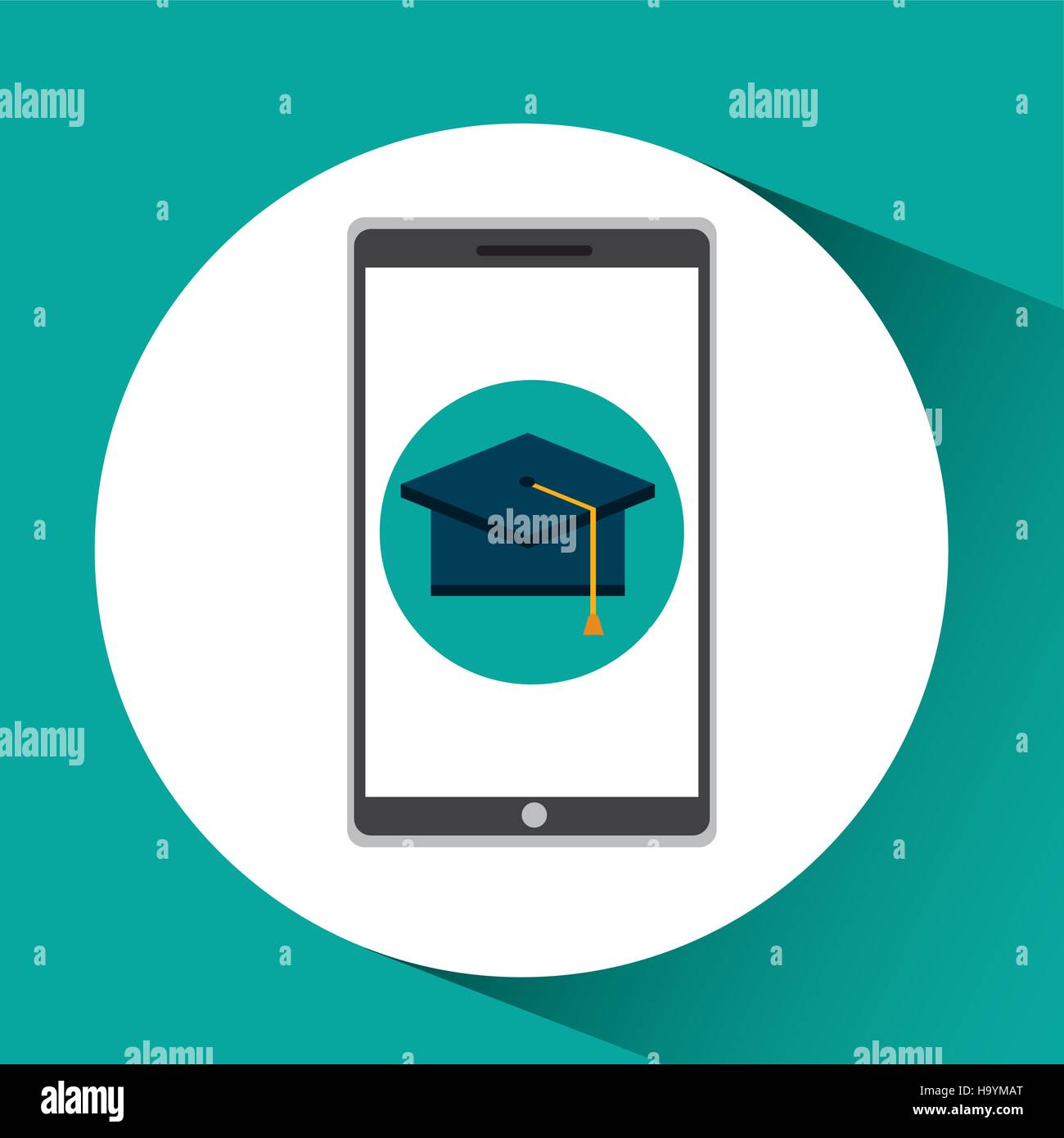 girl app education online graduation school vector illustration eps 10 ...