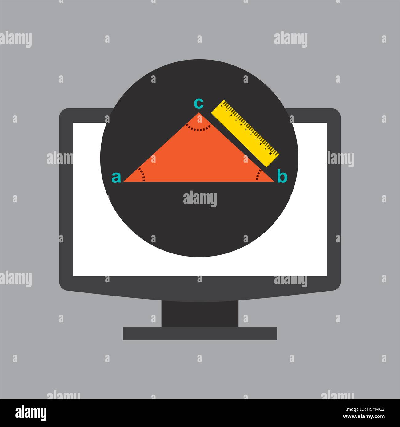 online education technology geometry triangle vector illustration eps ...