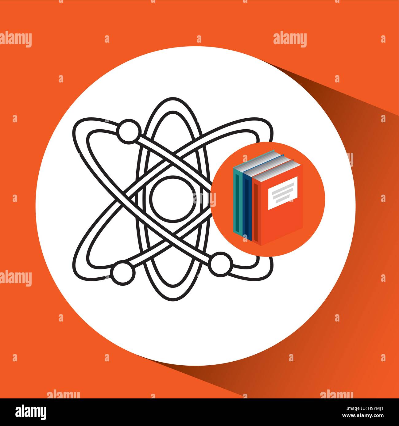 library books school molecule atom vector illustration eps 10 Stock ...