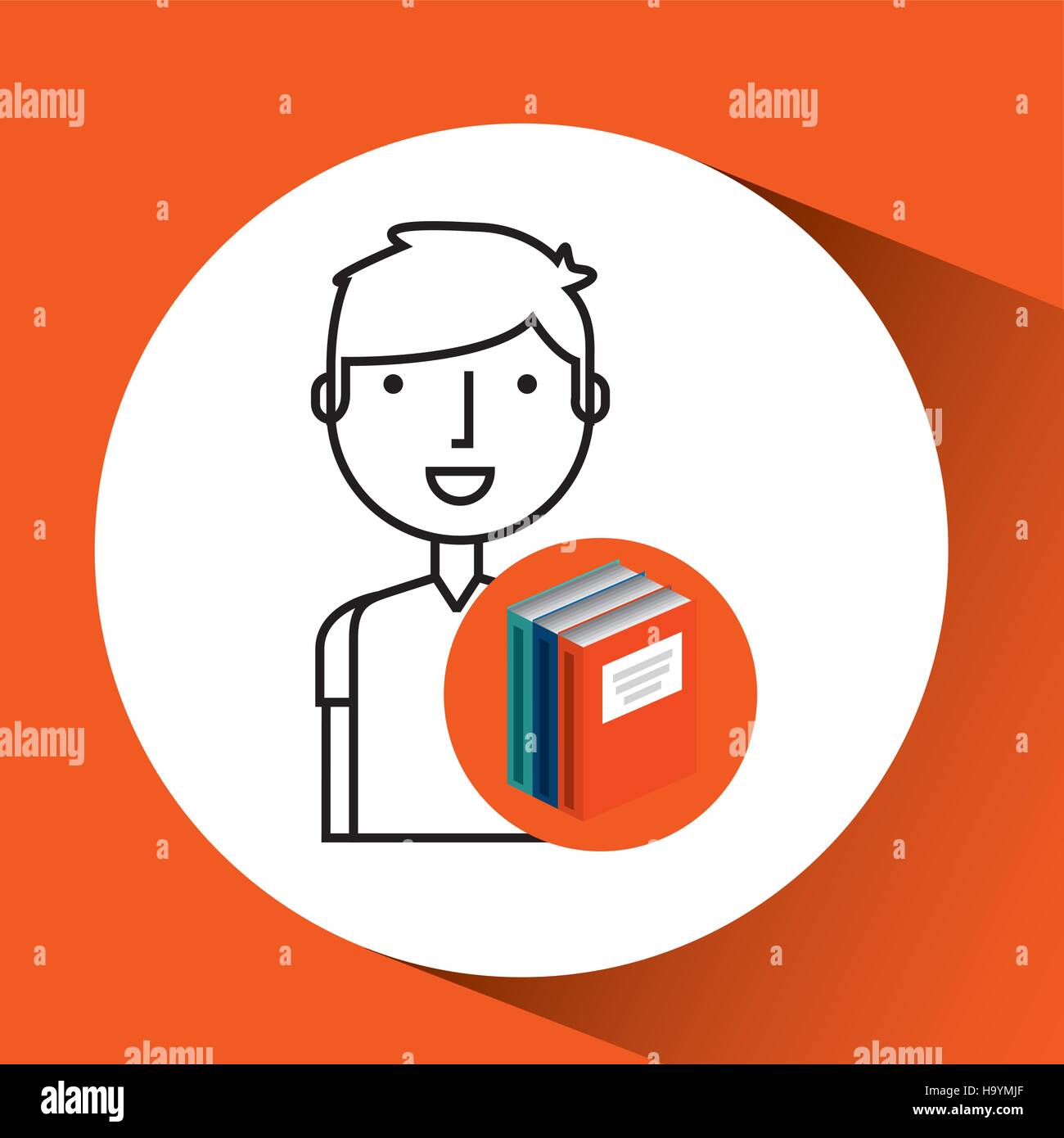 library books school college student vector illustration eps 10 Stock ...