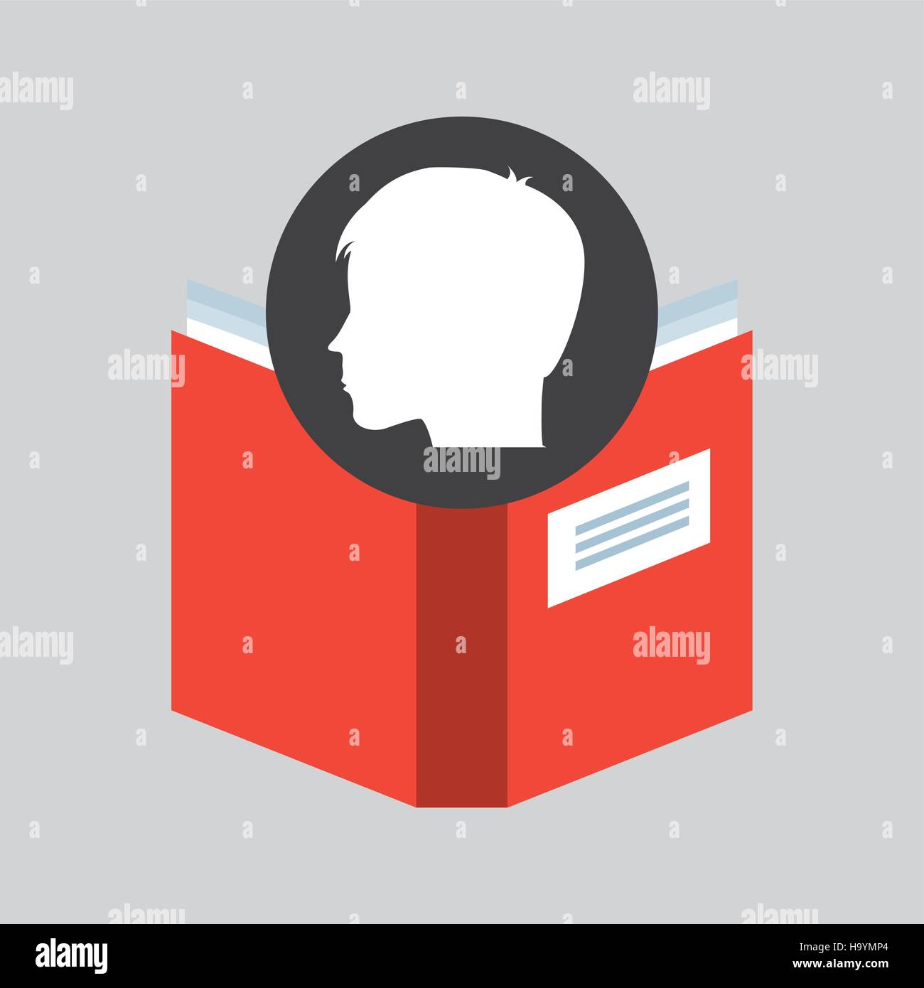 silhouette head boy student knowledge vector illustration eps 10 Stock ...