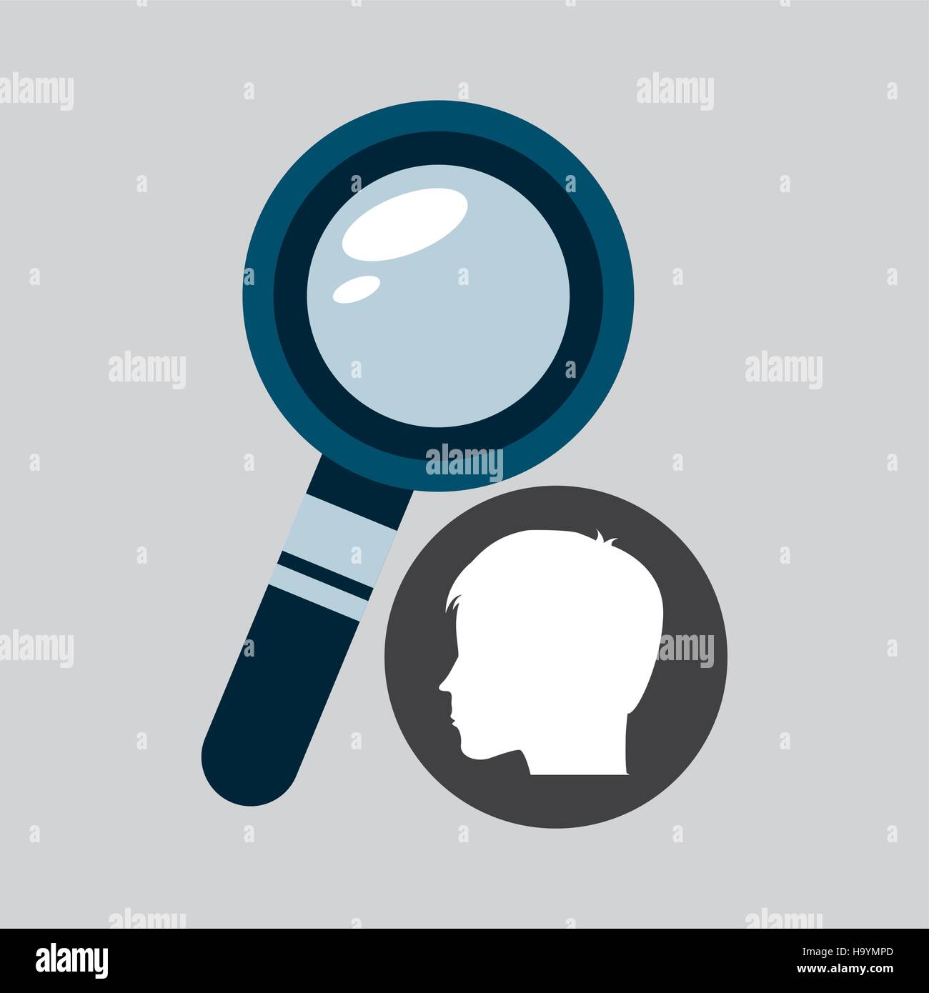 silhouette head boy student searching vector illustration eps 10 Stock ...