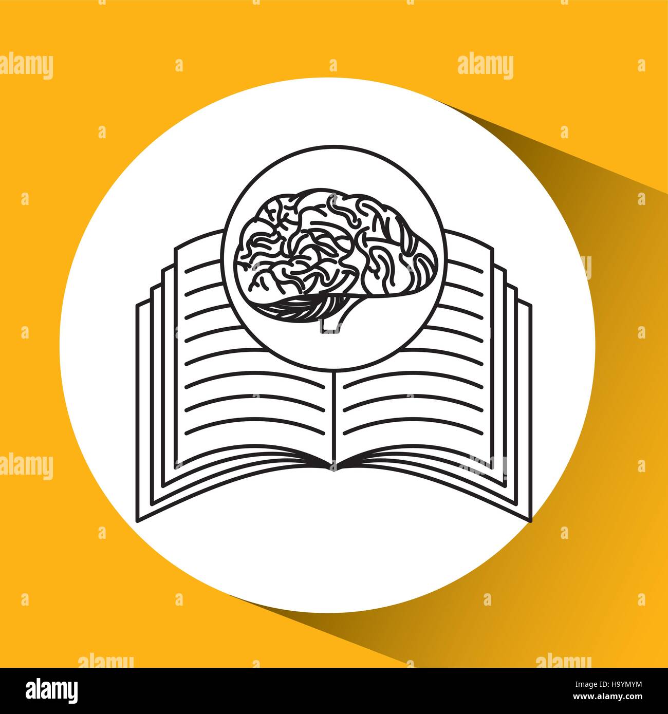 book brain school knowledge vector illustration eps 10 Stock Vector ...