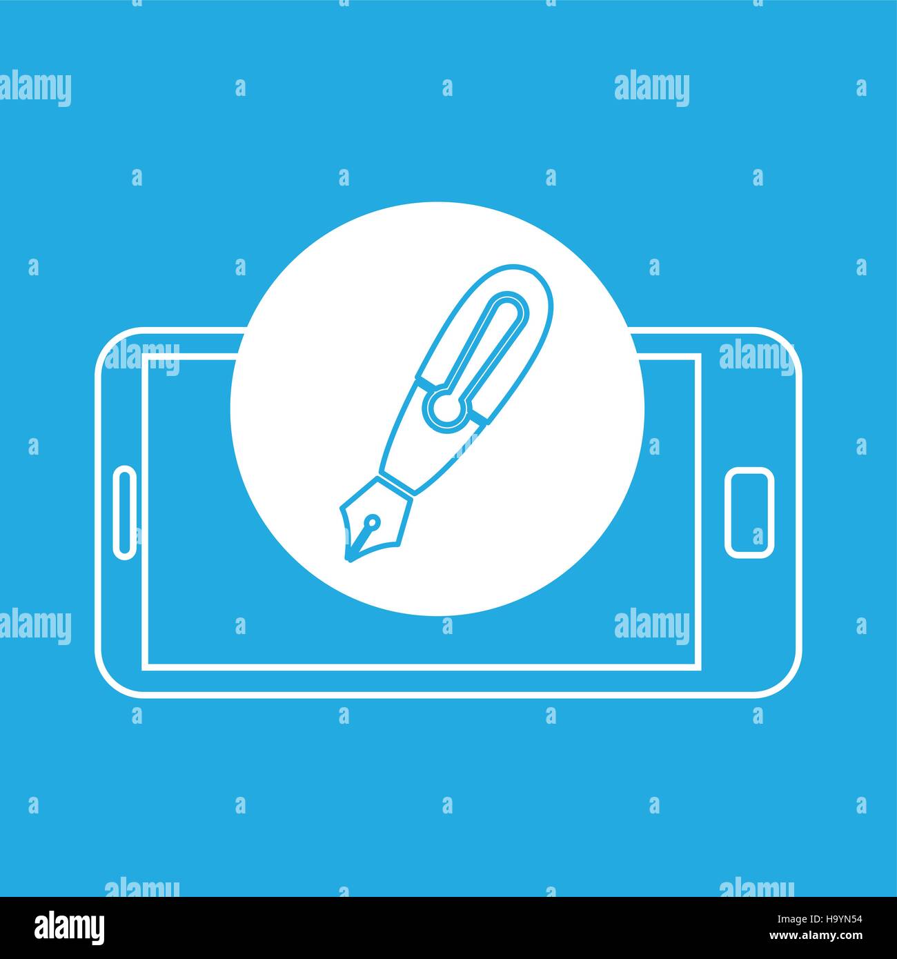 Electronic device writing Stock Vector Images - Alamy