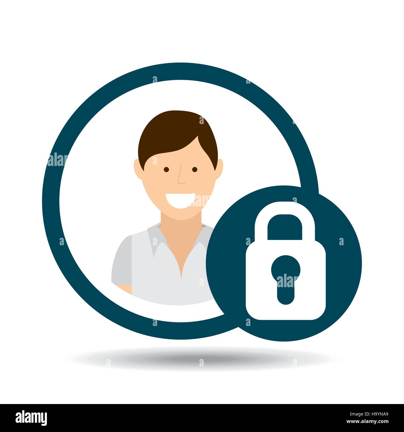 character padlock social media concept vector illustration eps 10 Stock ...