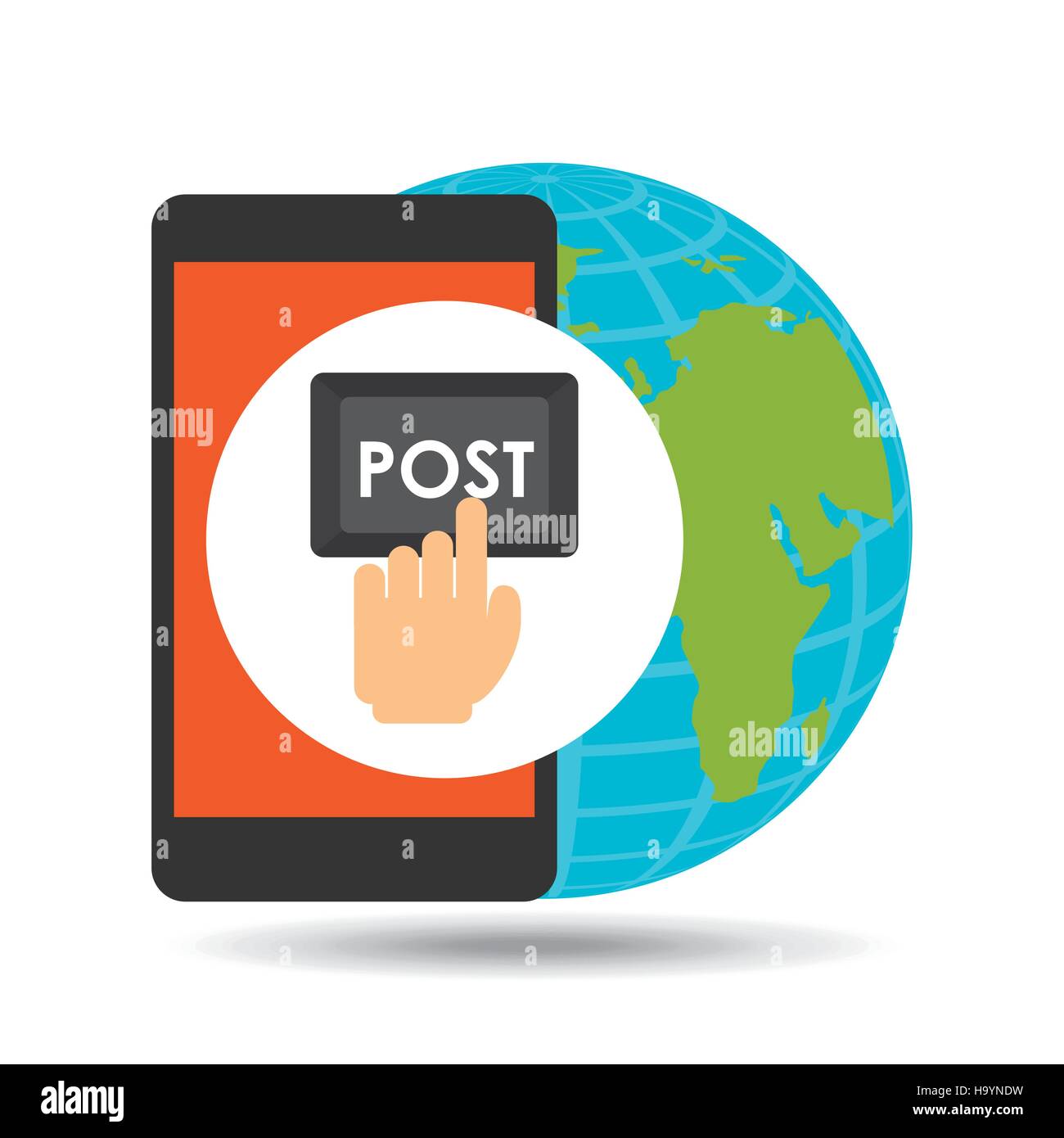 global post social network vector illustration eps 10 Stock Vector ...