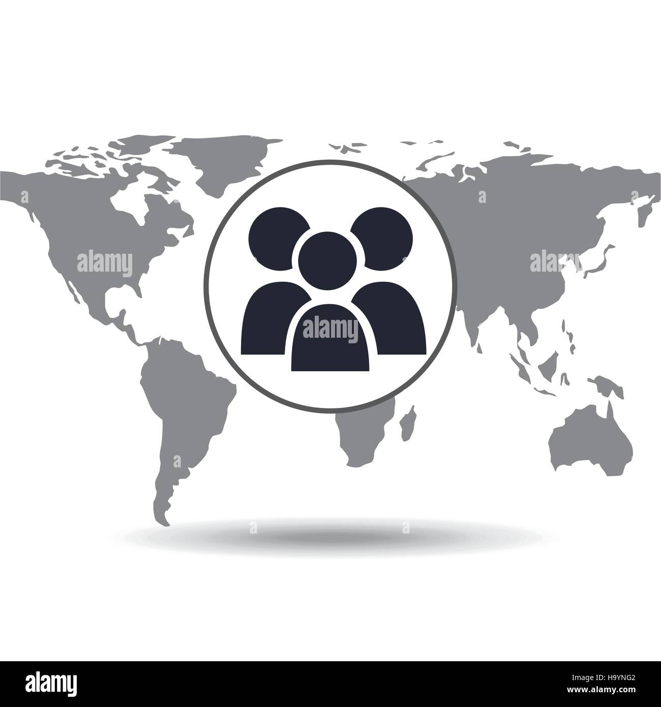 gro social media world map vector illustration eps 10 Stock Vector ...