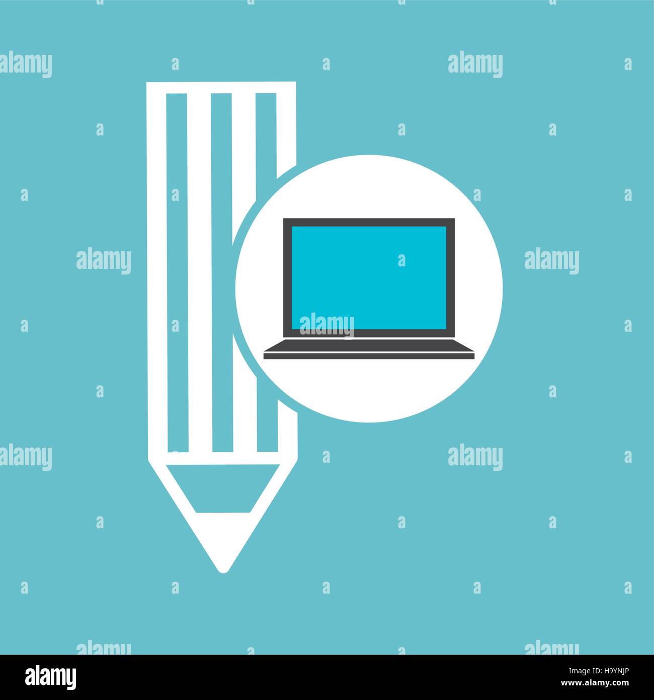social media laptop writing vector illustration eps 10 Stock Vector ...