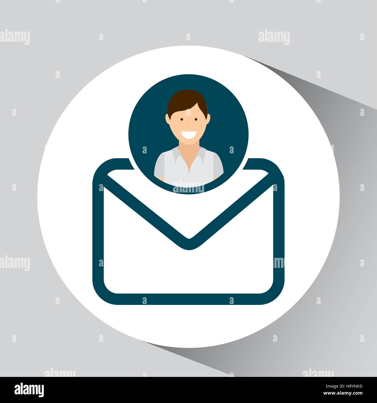character email social media concept vector illustration eps 10 Stock ...