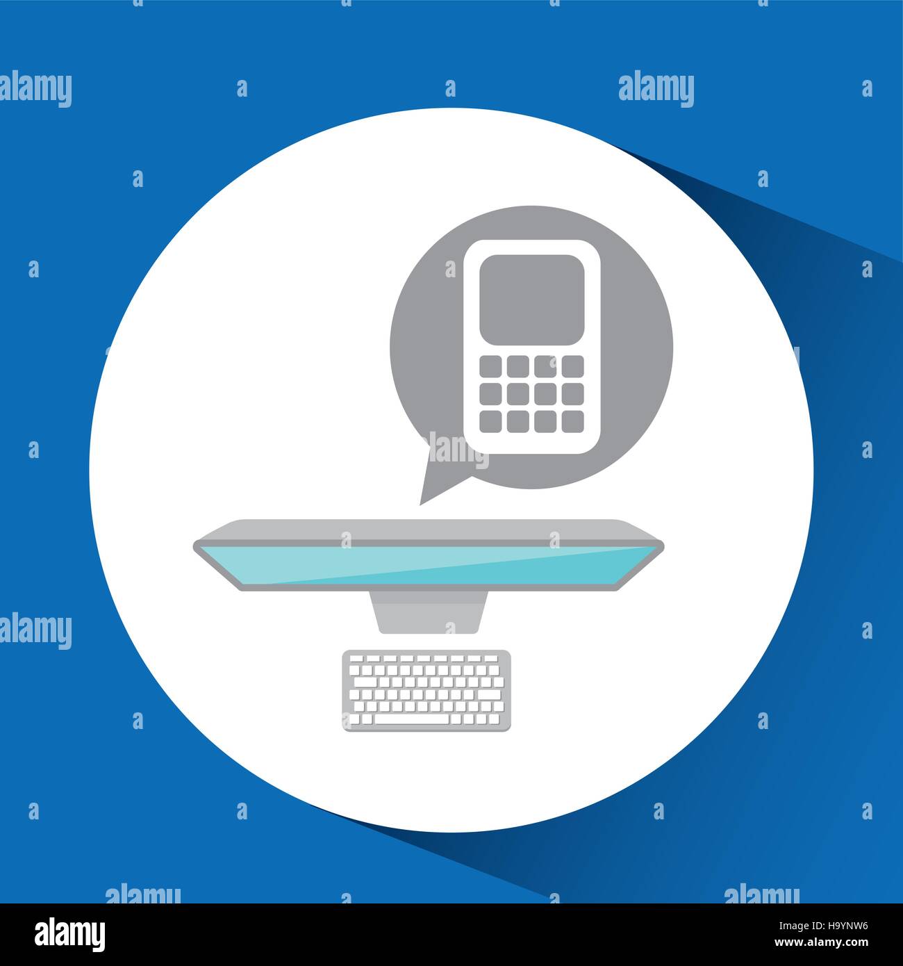 man working computer finance media design vector illustration eps 10 ...