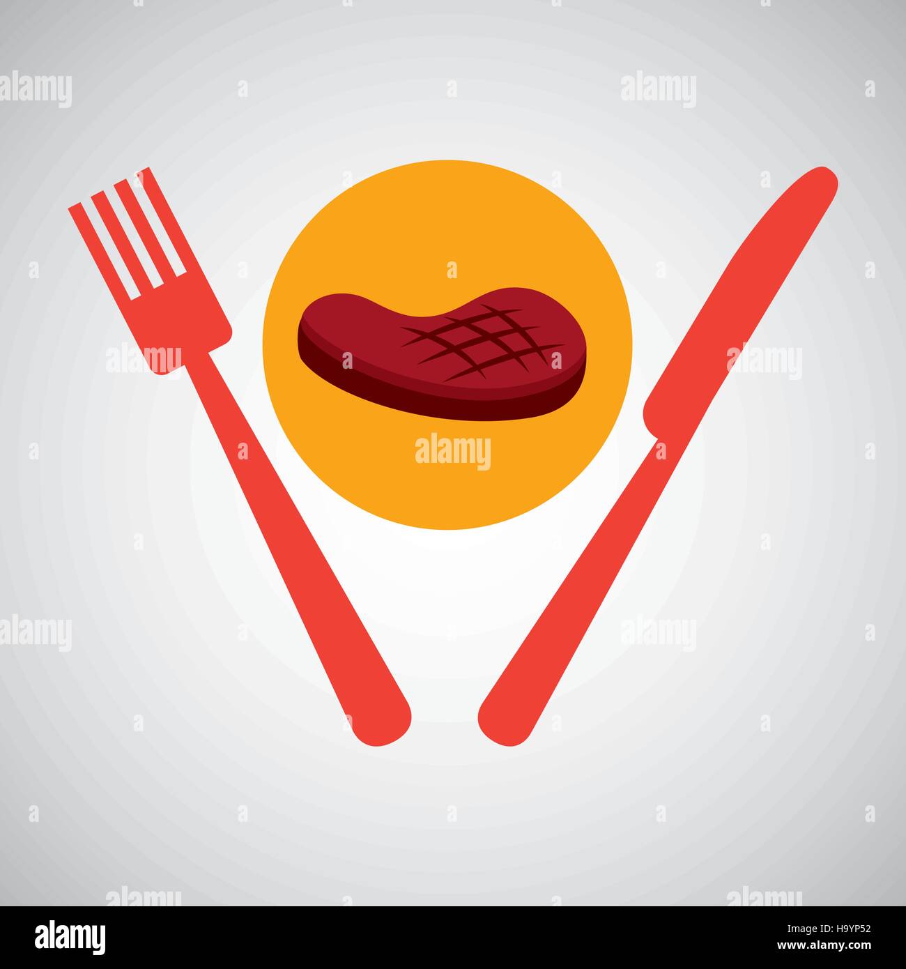 grill fast food concept beef steak vector illustration eps 10 Stock ...