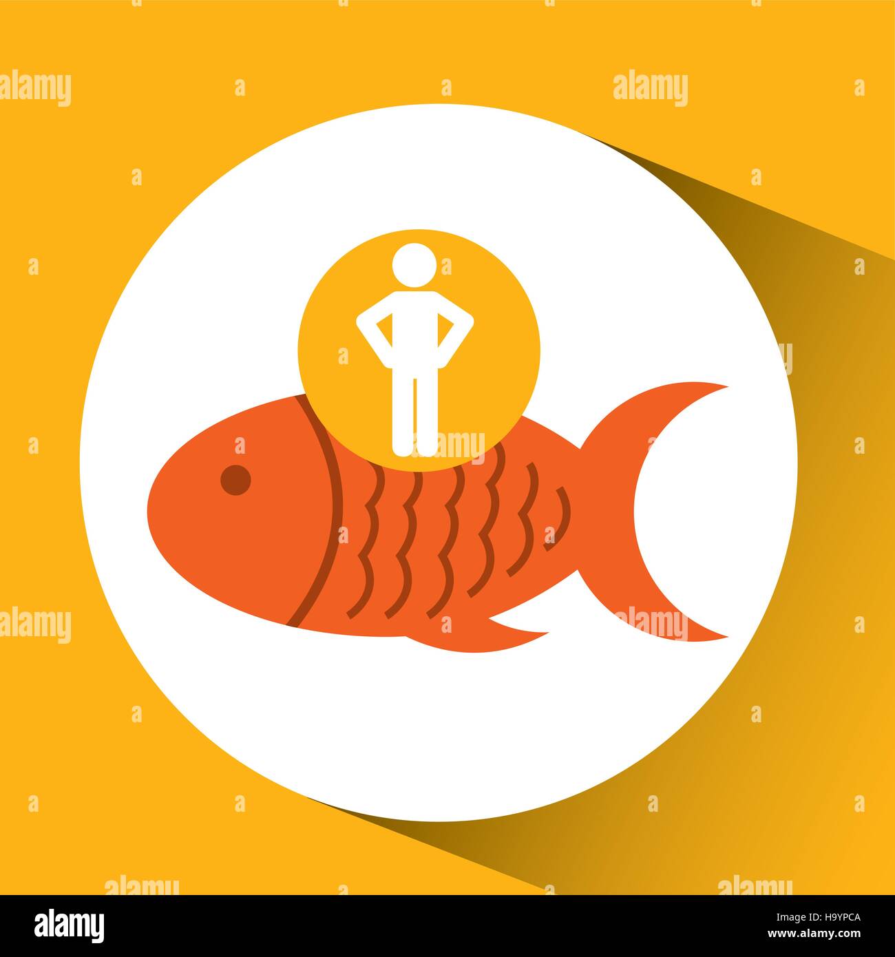 Man Eating Fish Clipart