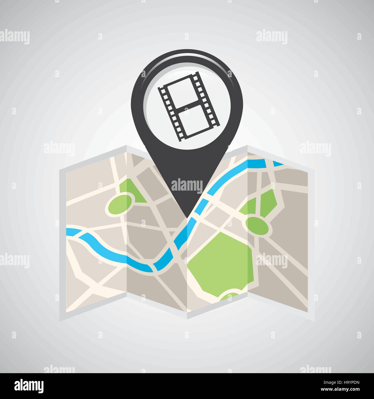 cinema map pin pointer design vector illustration eps 10 Stock Vector ...