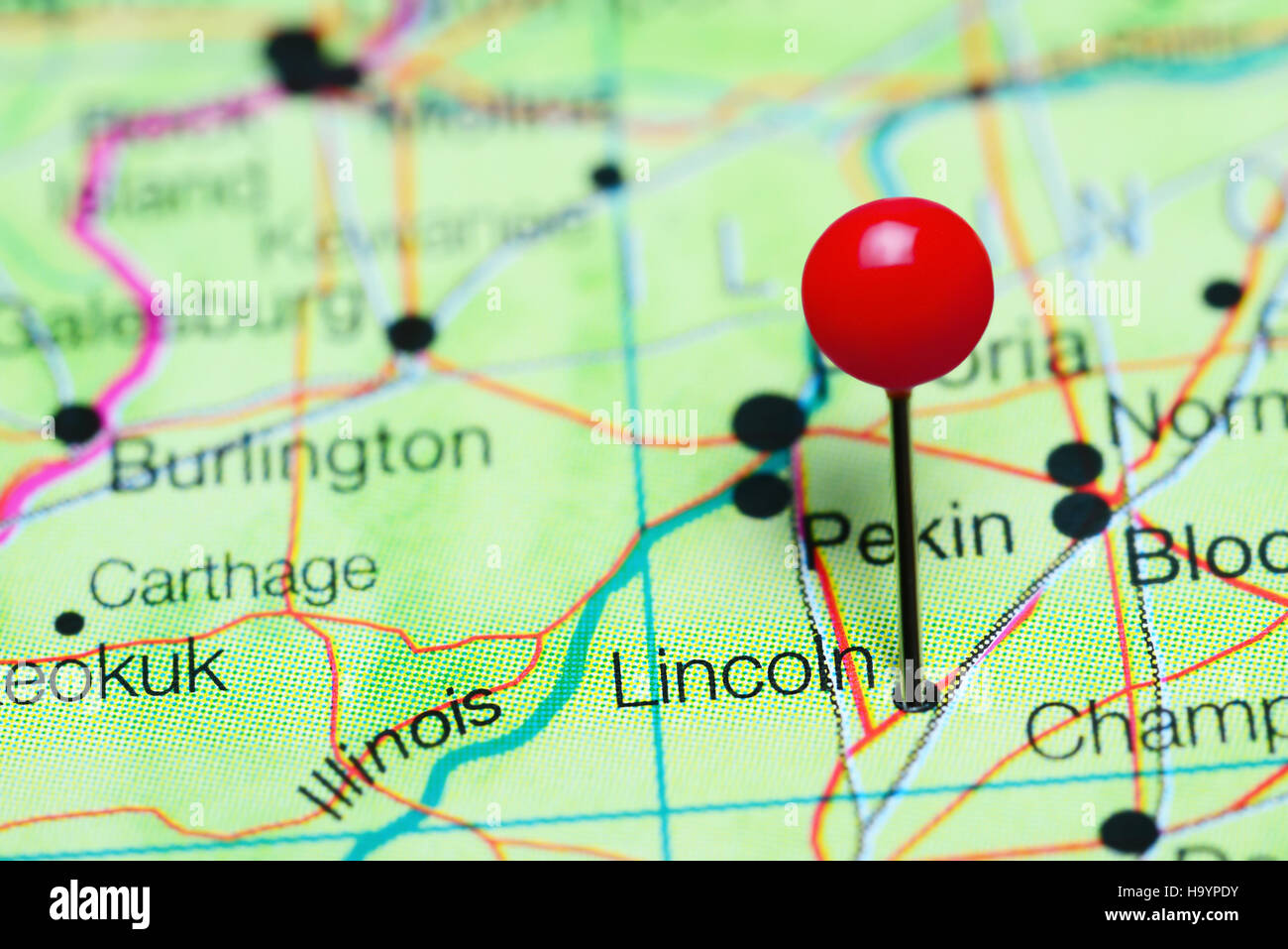 Map of lincoln city hi-res stock photography and images - Alamy