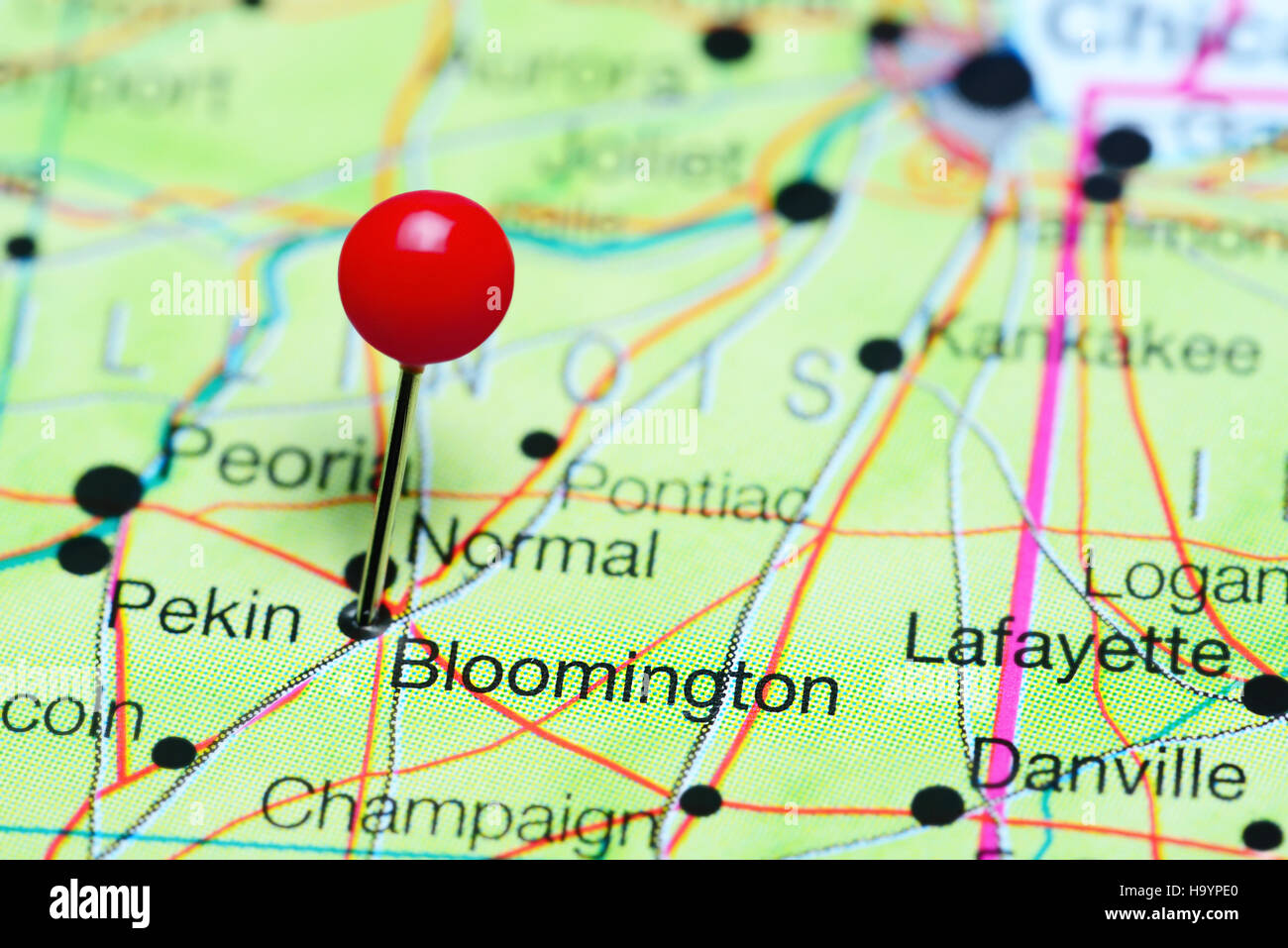 Map of bloomington hi-res stock photography and images - Alamy