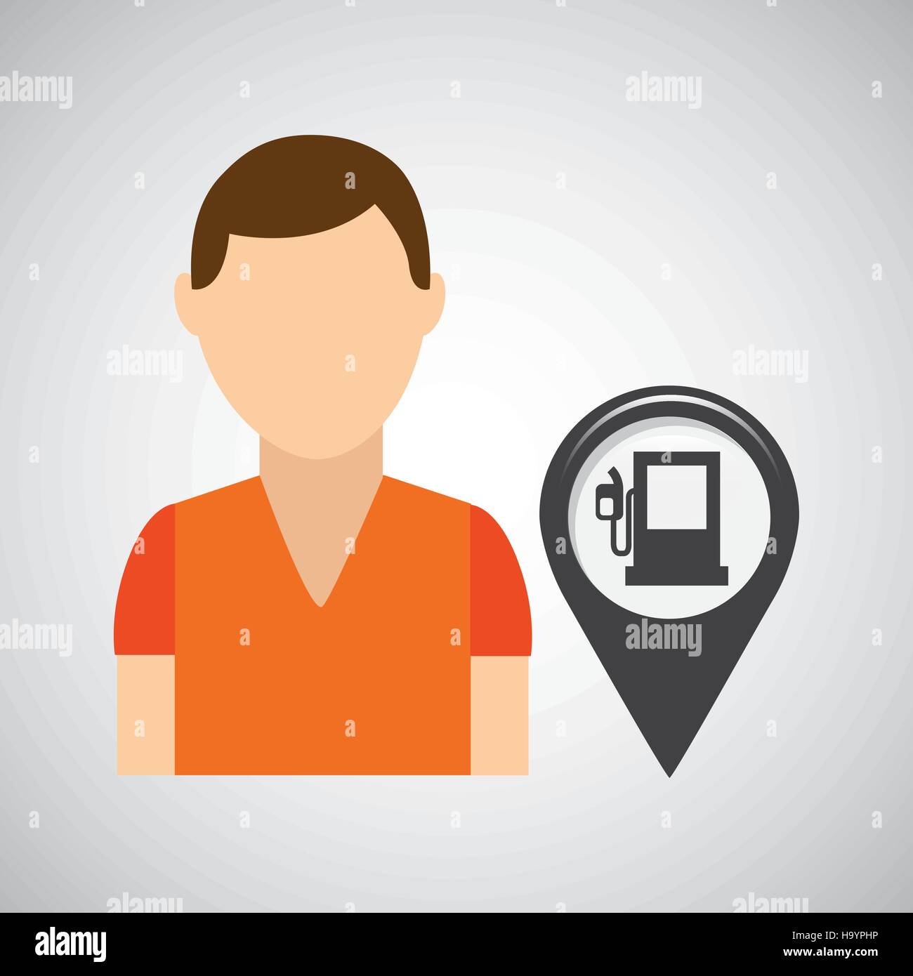 gas station pin location man design vector illustration eps 10 Stock ...