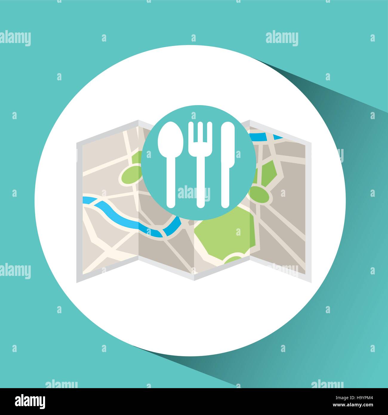 restaurant map pin pointer design vector illustration eps 10 Stock ...