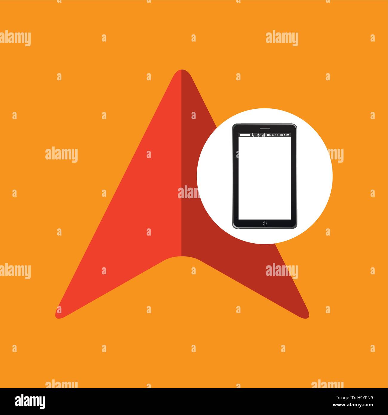 cursor mobile phone navigation vector illustration eps 10 Stock Vector ...