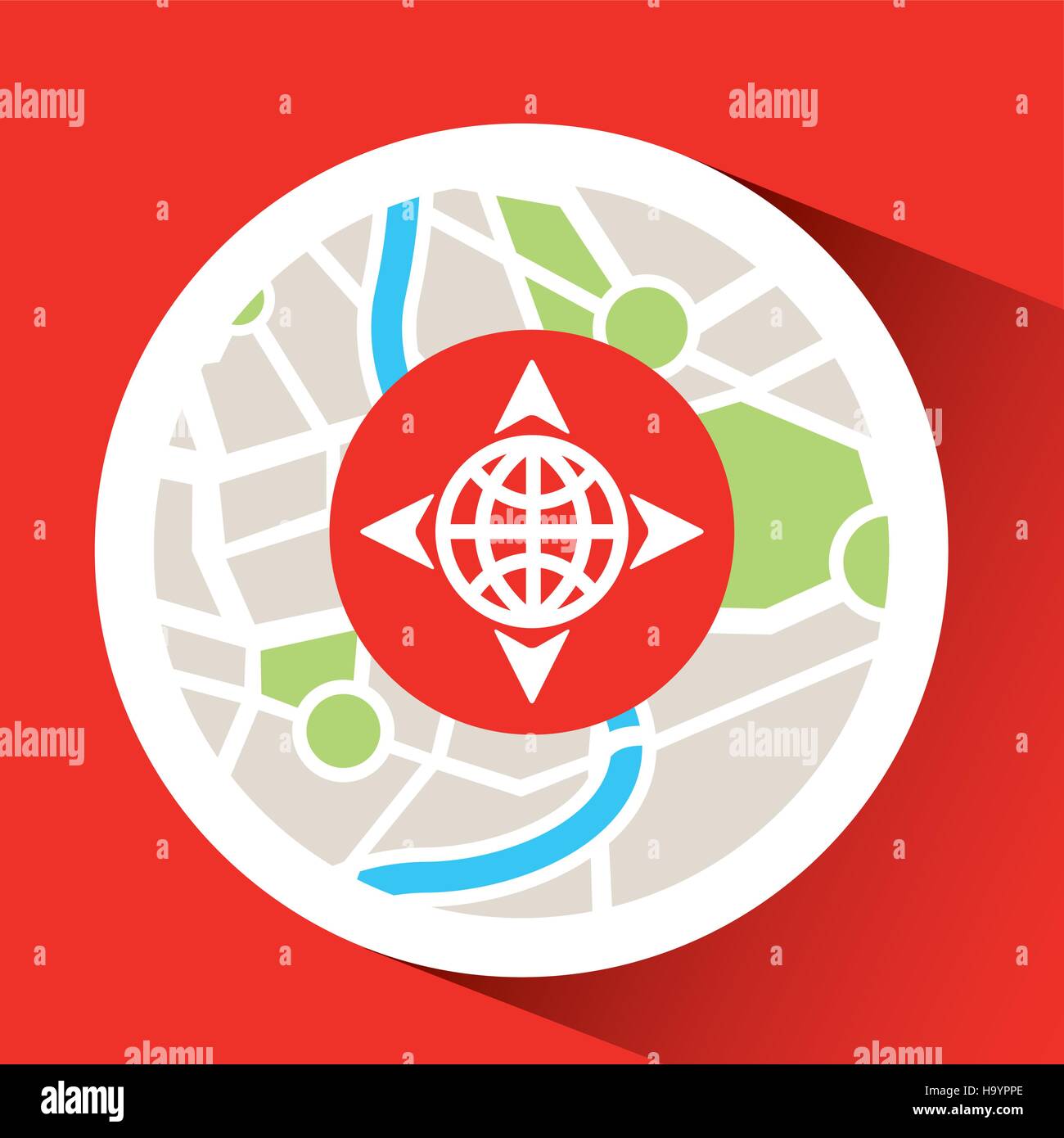 globe location laptop map gps vector illustration eps 10 Stock Vector ...