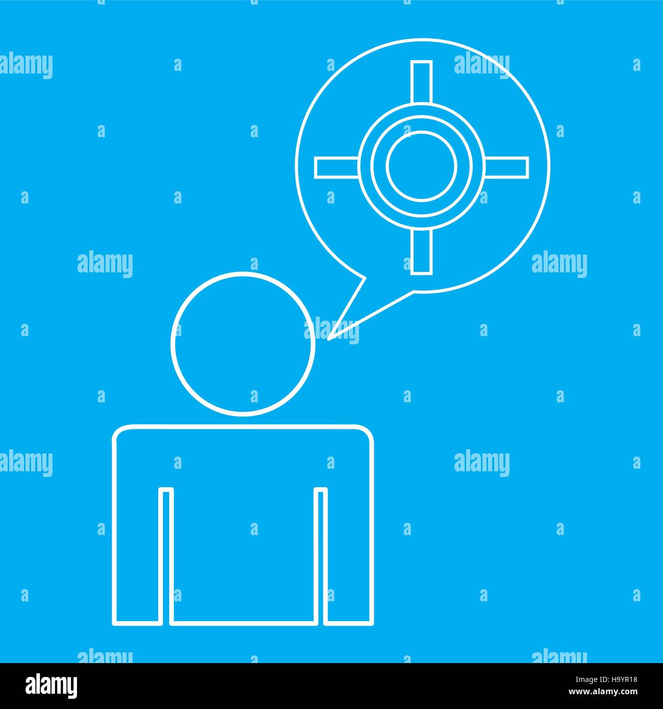 gps location destination icon silhouette man vector illustration eps 10 ...