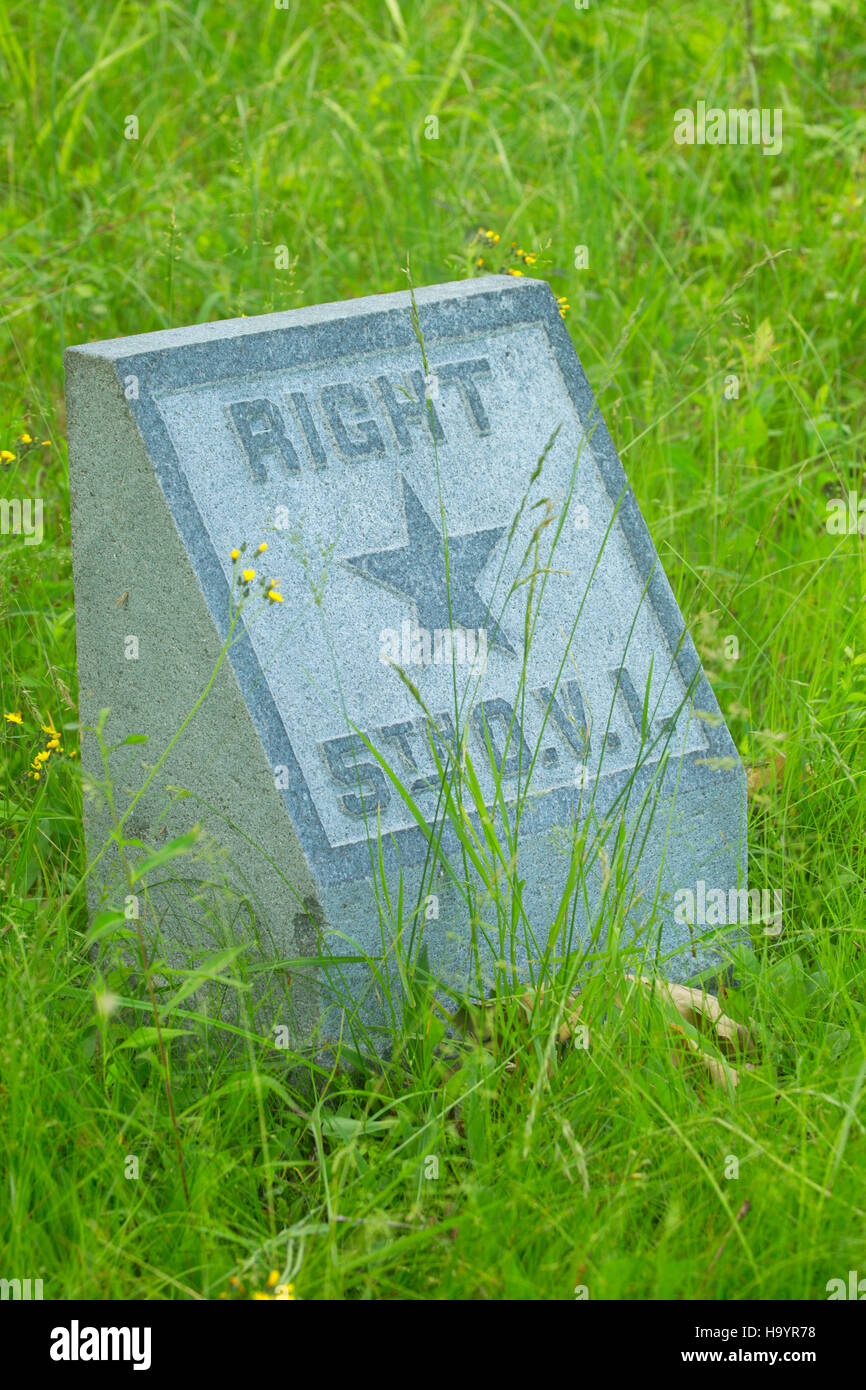5th Ohio Infantry marker, Gettysburg National Military Park ...
