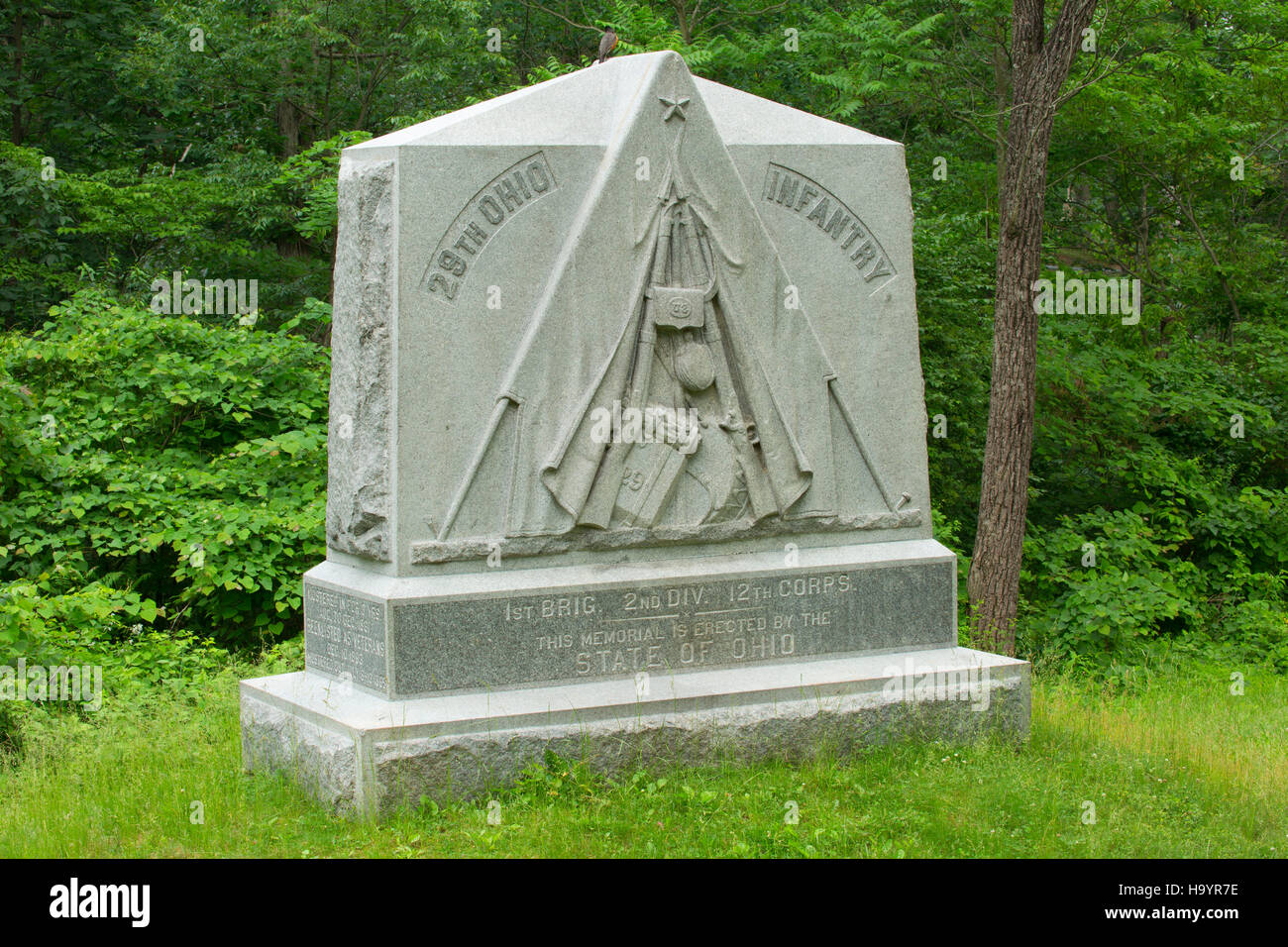 28th Ohio Infantry monument, Gettysburg National Military Park ...