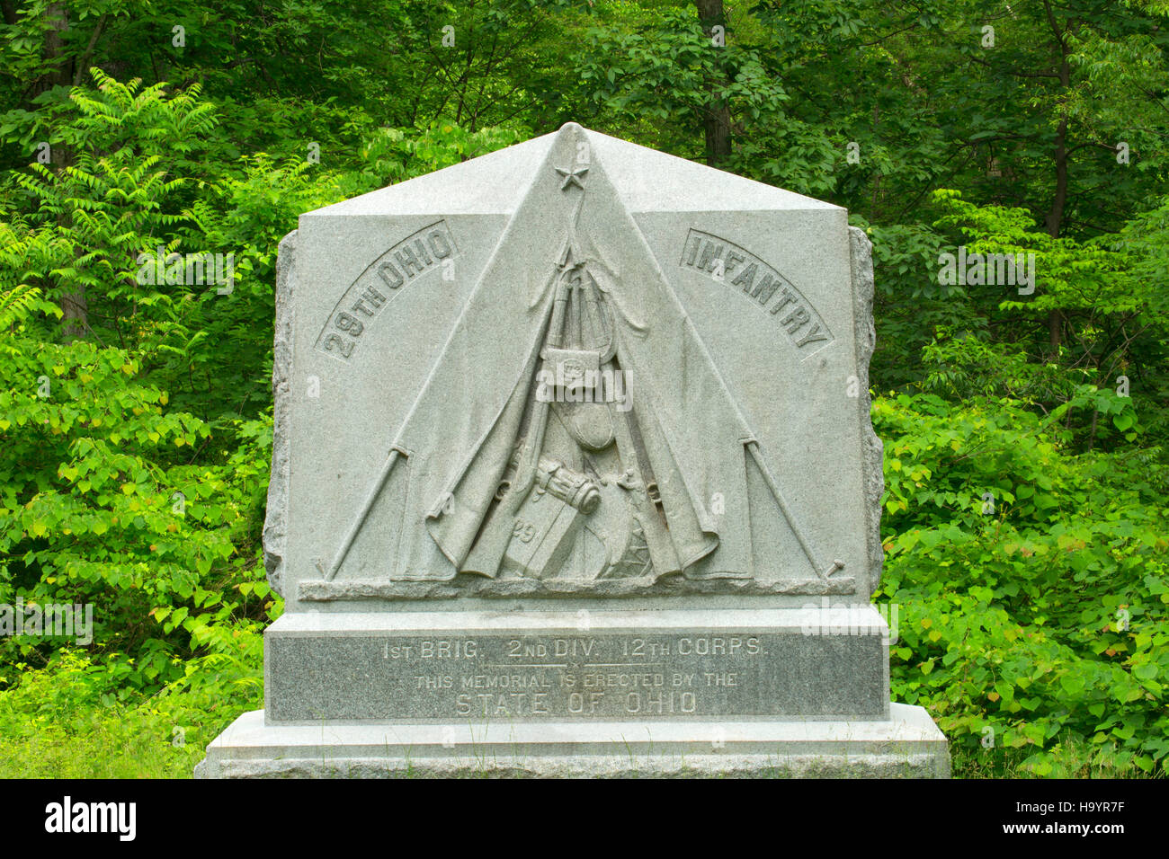 28th Ohio Infantry monument, Gettysburg National Military Park ...