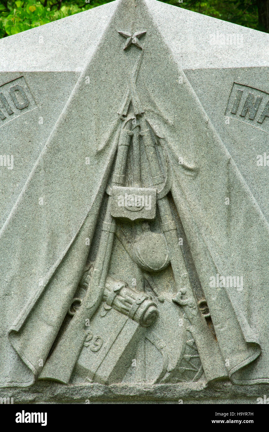 28th Ohio Infantry monument, Gettysburg National Military Park ...