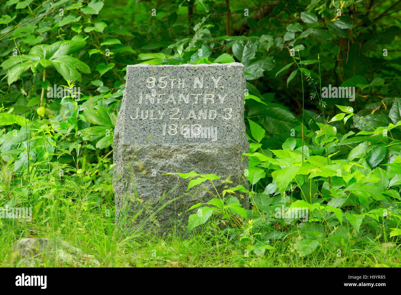 95th New York Infantry marker, Gettysburg National Military Park ...