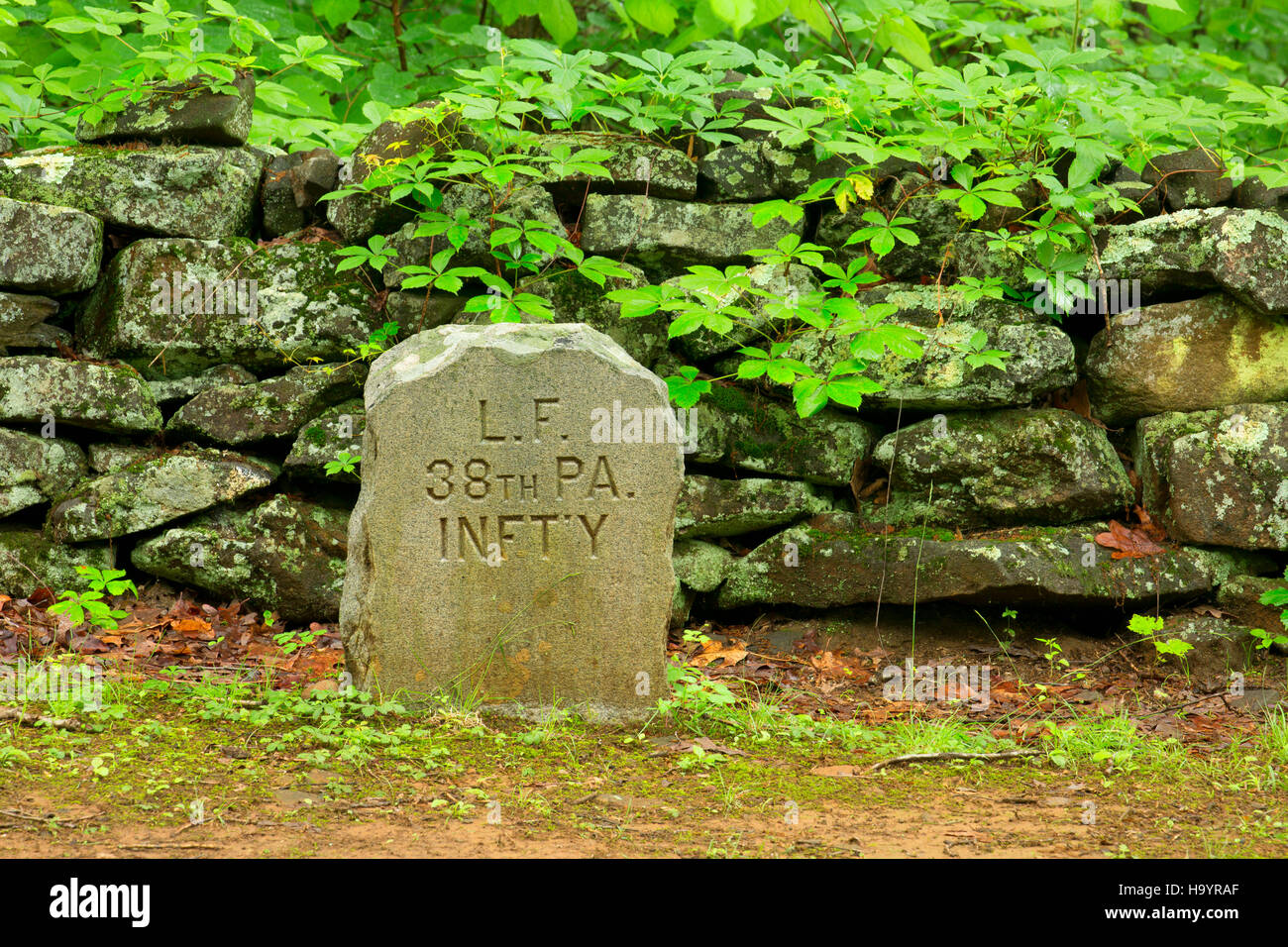 38th Pennsylvania Infantry marker, Gettysburg National Military Park ...