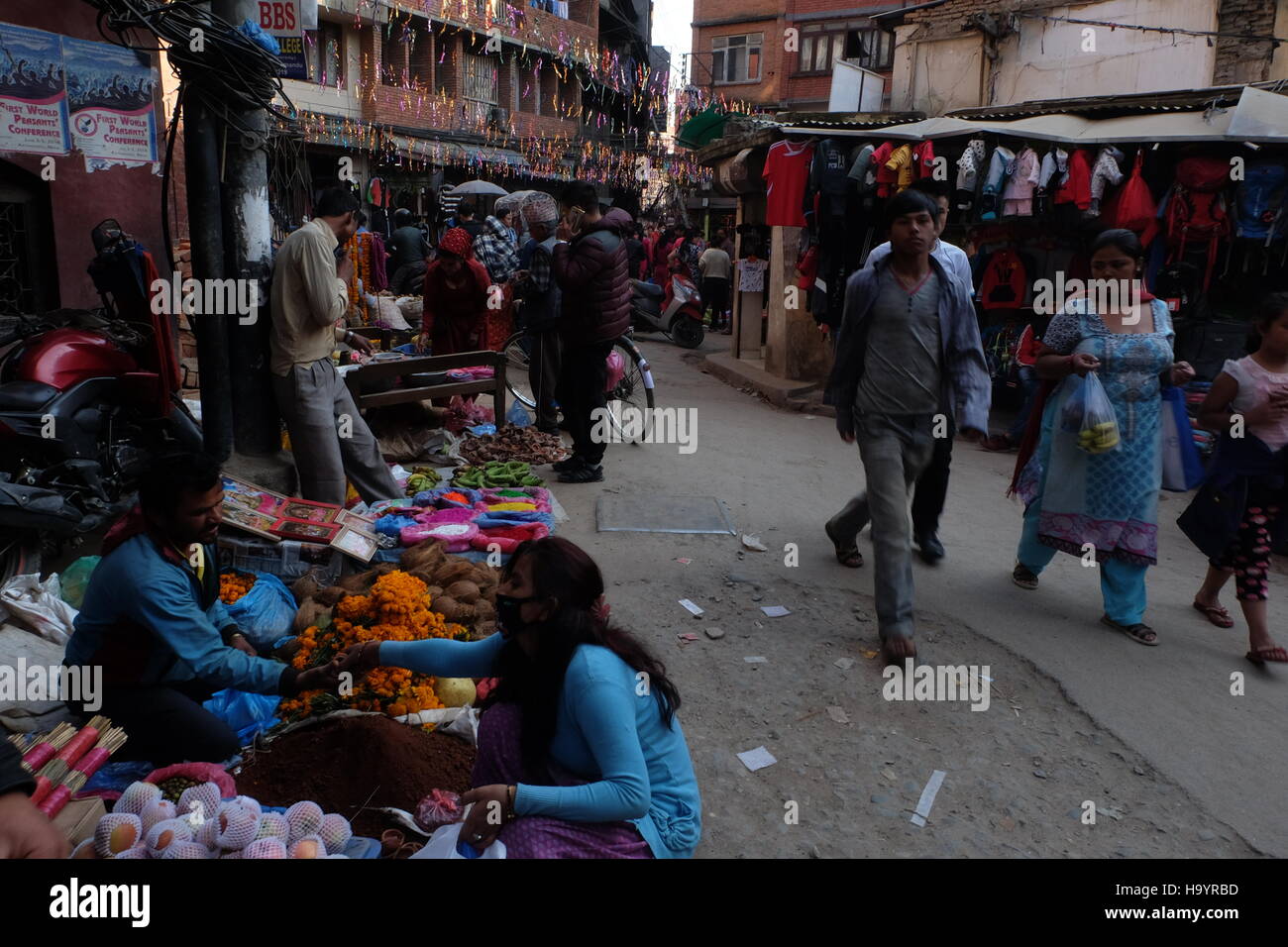 people prepare for the tihkal ceremony in kathmandu, nepal in nov. 2016 ...