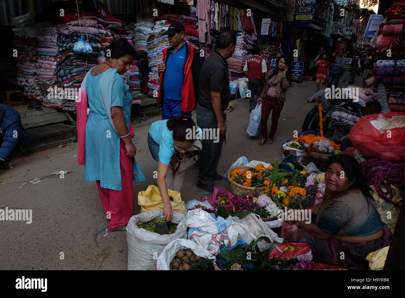 people prepare for the tihkal ceremony in kathmandu, nepal in nov. 2016 ...