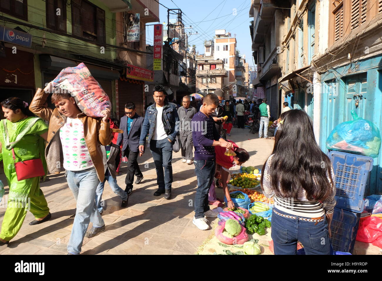people prepare for the tihkal ceremony in kathmandu, nepal in nov. 2016 ...