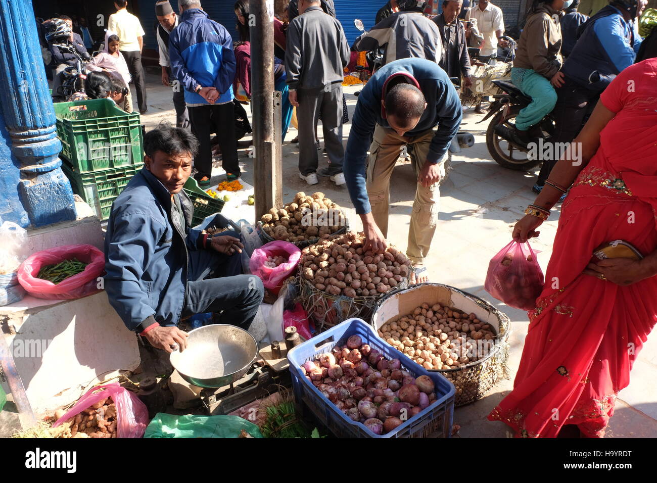 people prepare for the tihkal ceremony in kathmandu, nepal in nov. 2016 ...