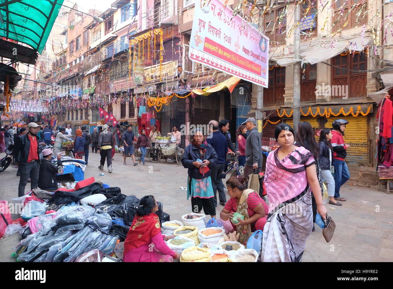 people prepare for the tihkal ceremony in kathmandu, nepal in nov. 2016 ...