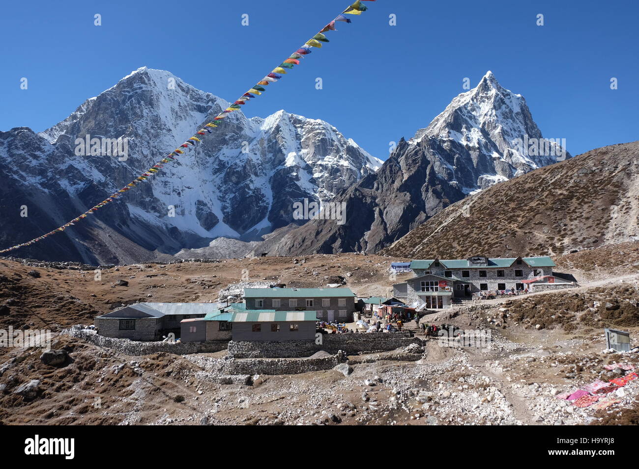 namche bazaar along the everest base camp route in nepal Stock Photo ...