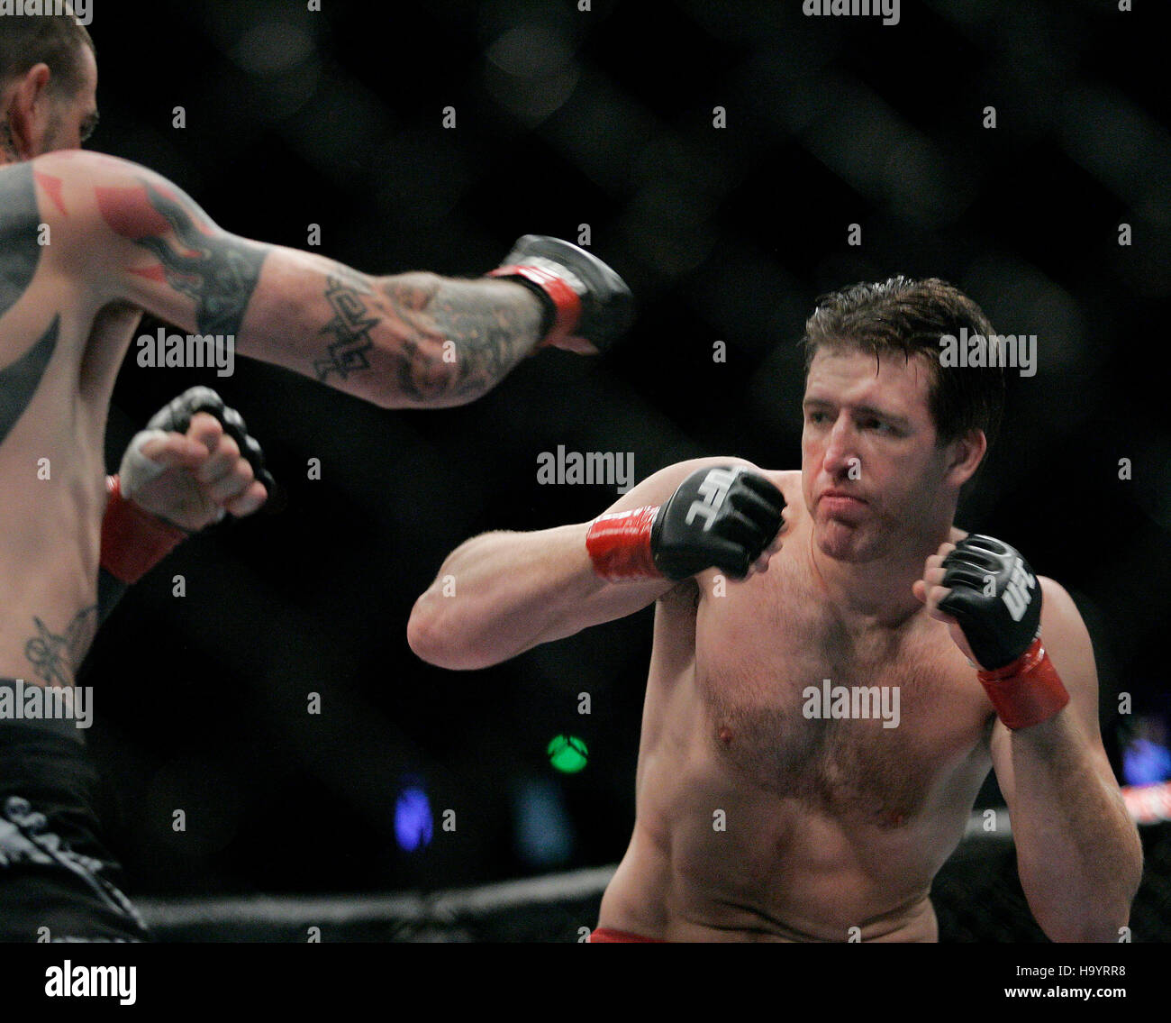 Stephan Bonnar, right, fights Mike Nickels during UFC 73 at the Arco ...