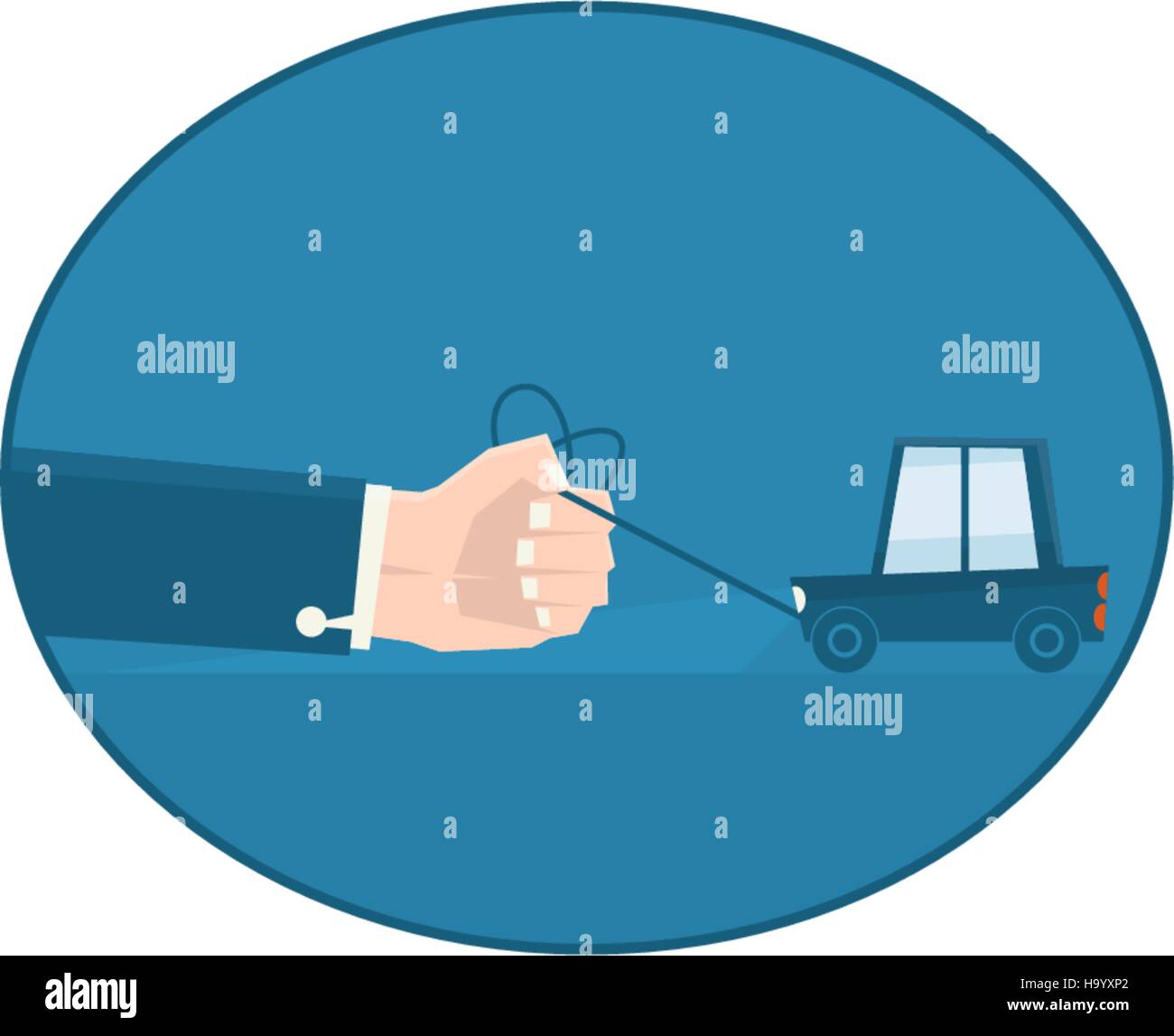 Pulling Hand Truck Stock Vector Images - Alamy