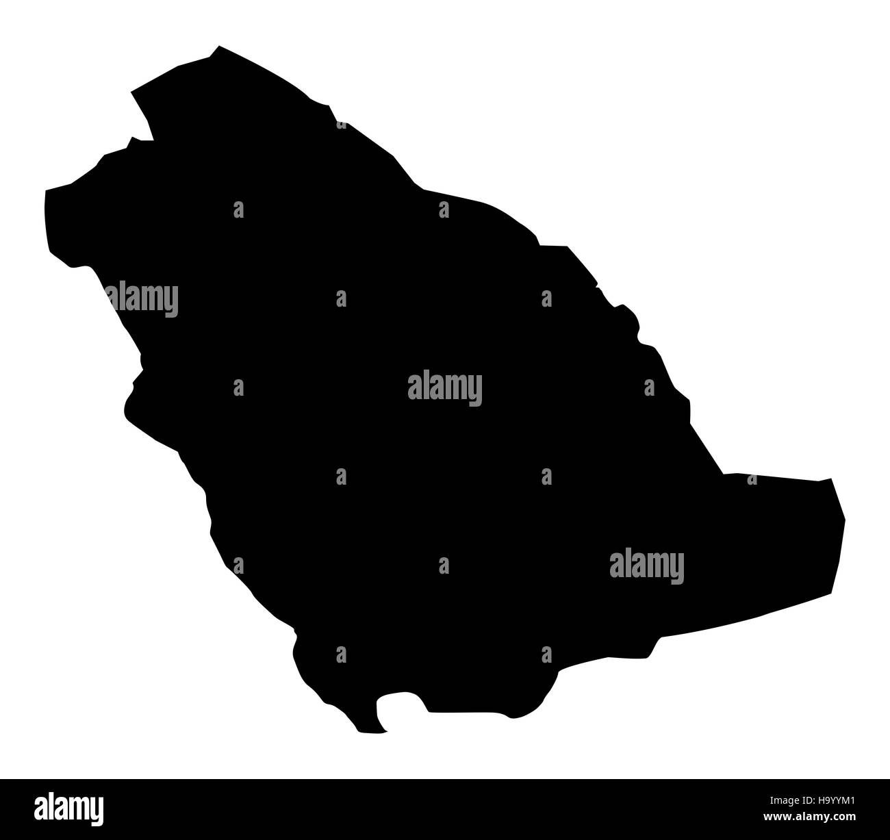 Outline map of saudi arabia Black and White Stock Photos & Images - Alamy