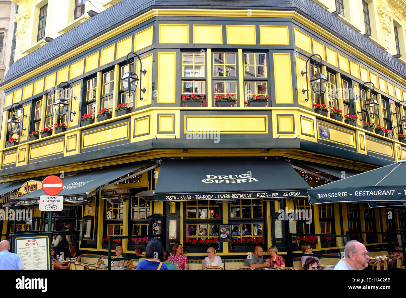 Drug Opera restaurant, Brussels, Belgium Stock Photo - Alamy
