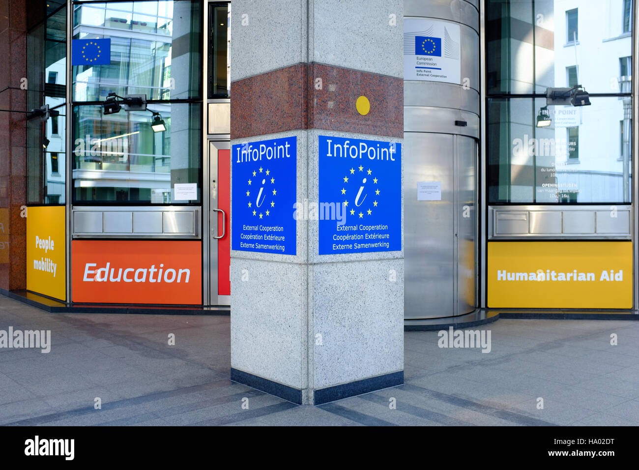 InfoPoint in Brussels city centre, Belgium Stock Photo - Alamy