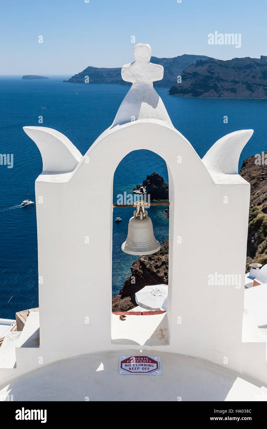 Santorini tower bell hi-res stock photography and images - Alamy