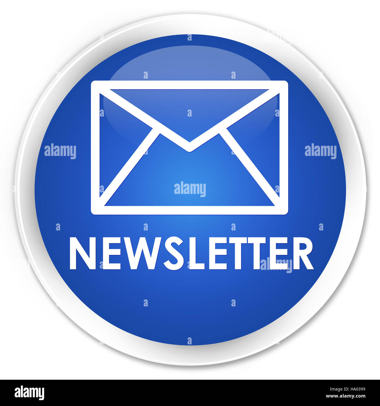 Newsletter isolated on premium blue round button abstract illustration ...