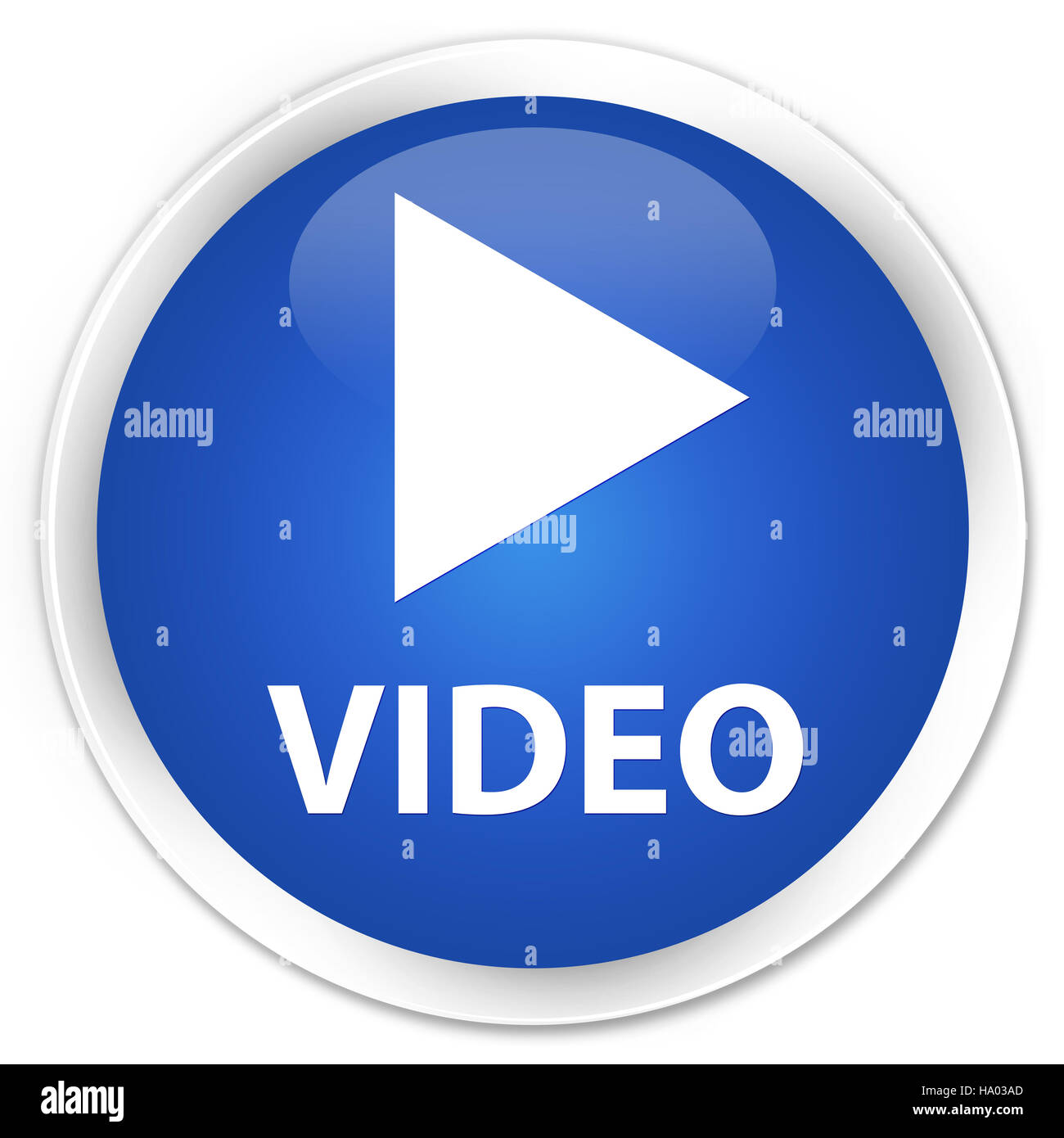 Video isolated on premium blue round button abstract illustration Stock ...